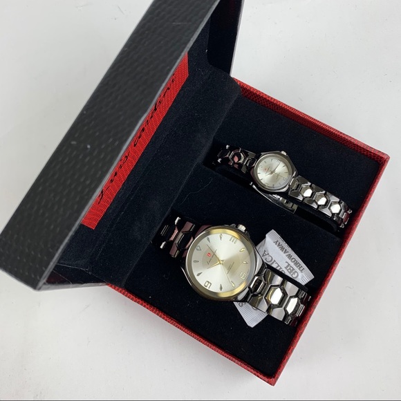 Luis Cardini | Accessories | Luis Cardini His Her Metal Link Set Of ...